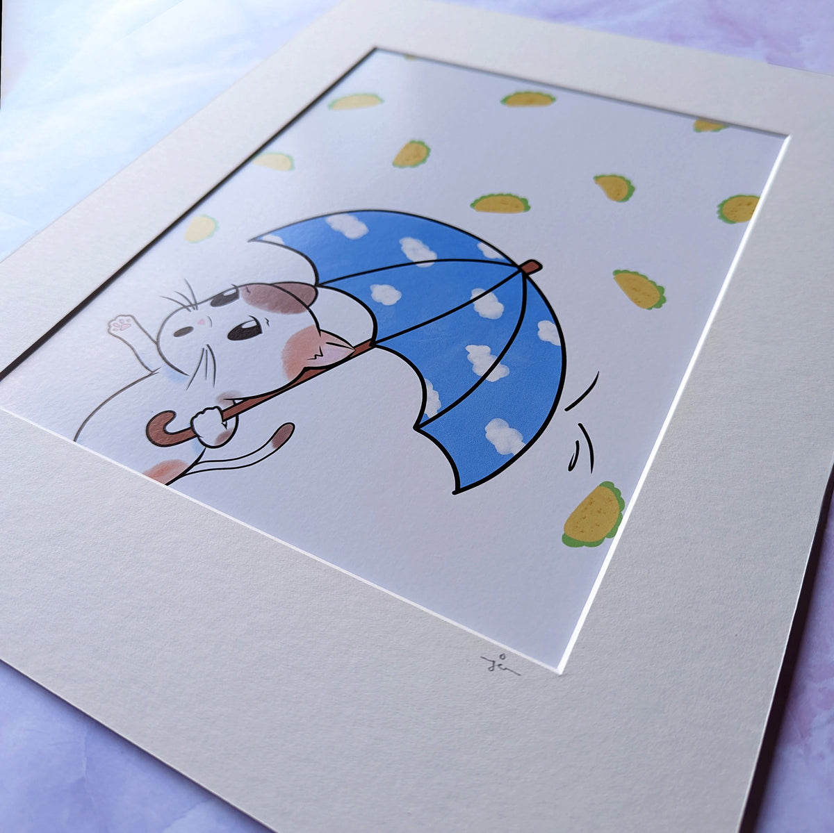 It's Raining Tacos Cute Cat Art Print | BareItDesigns.com – Bare It ...